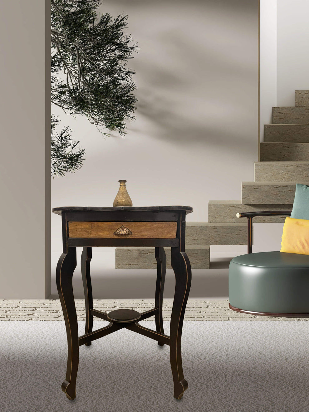 Black Coffee Side Table | Black Polished Side Tipoi | For Home & Office ...