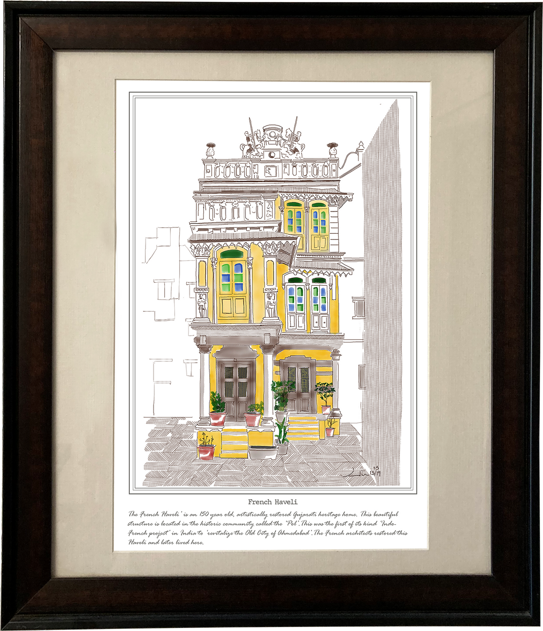 French Haveli - Ahmedabad Heritage Painting – Parandish