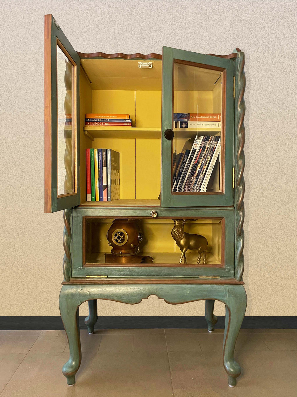 Tangled | Double door wooden book display shelf | Showcase | Ahmedabad ...