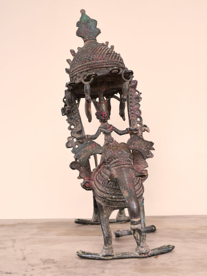 Indra Aur Airawat | Dokra Art | Artefact | Showpiece – Parandish